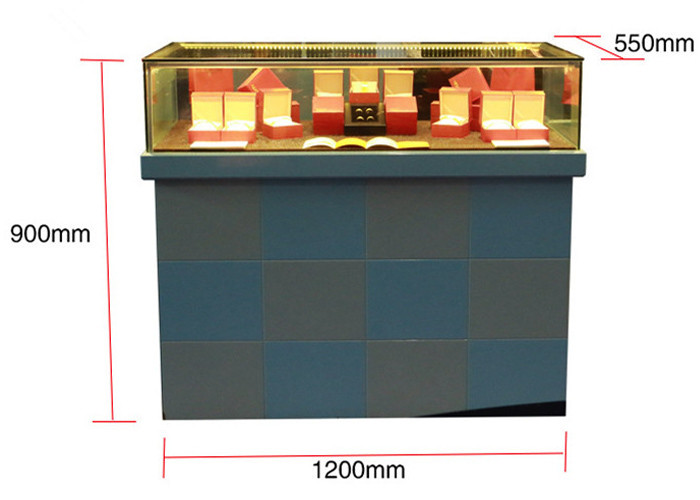 Rectangle Shape Flat Pack Plinth With Glass Cabinet , Jewelry Watch ...