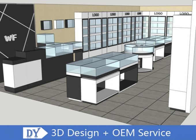 Modern MDF Jewellery Showroom / Custom Jewelry Display Cases